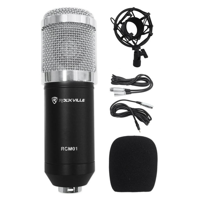 Rockville RCM01 Pro Studio Recording Condenser Microphone Mic+Metal ...