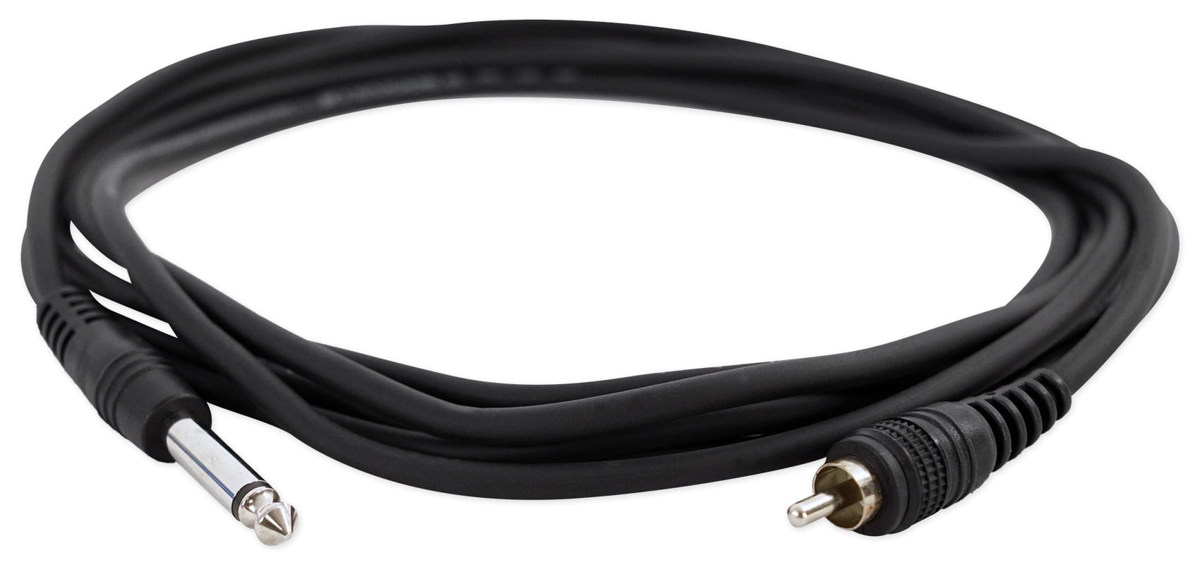 Rockville RCQ10 1/4" TS Unbalanced to Single RCA 10 Foot Cable - 100% ...