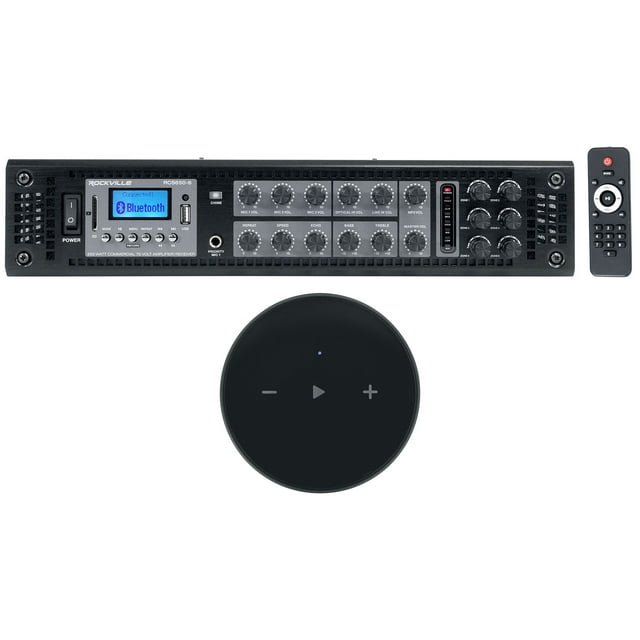 Rockville RCS650-6 650w 6 Zone 70v Commercial Amplifier+Wifi Streaming ...