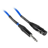Rockville RCXFB25BL 25' Female REAN XLR to 1/4'' TRS Cable Blue 100% ...
