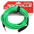 Rockville RCXMB20G 20' Male REAN XLR to 1/4'' TRS Cable Green 100% ...