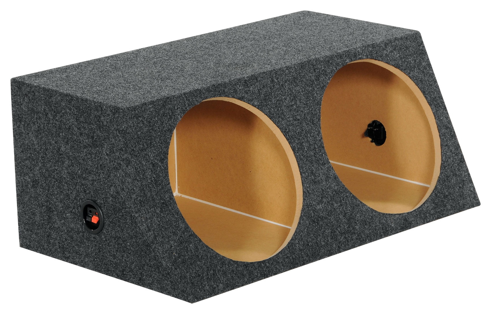 Rockville Car Audio Dual 12" Sealed Subwoofer Enclosure Box, 1" MDF ...