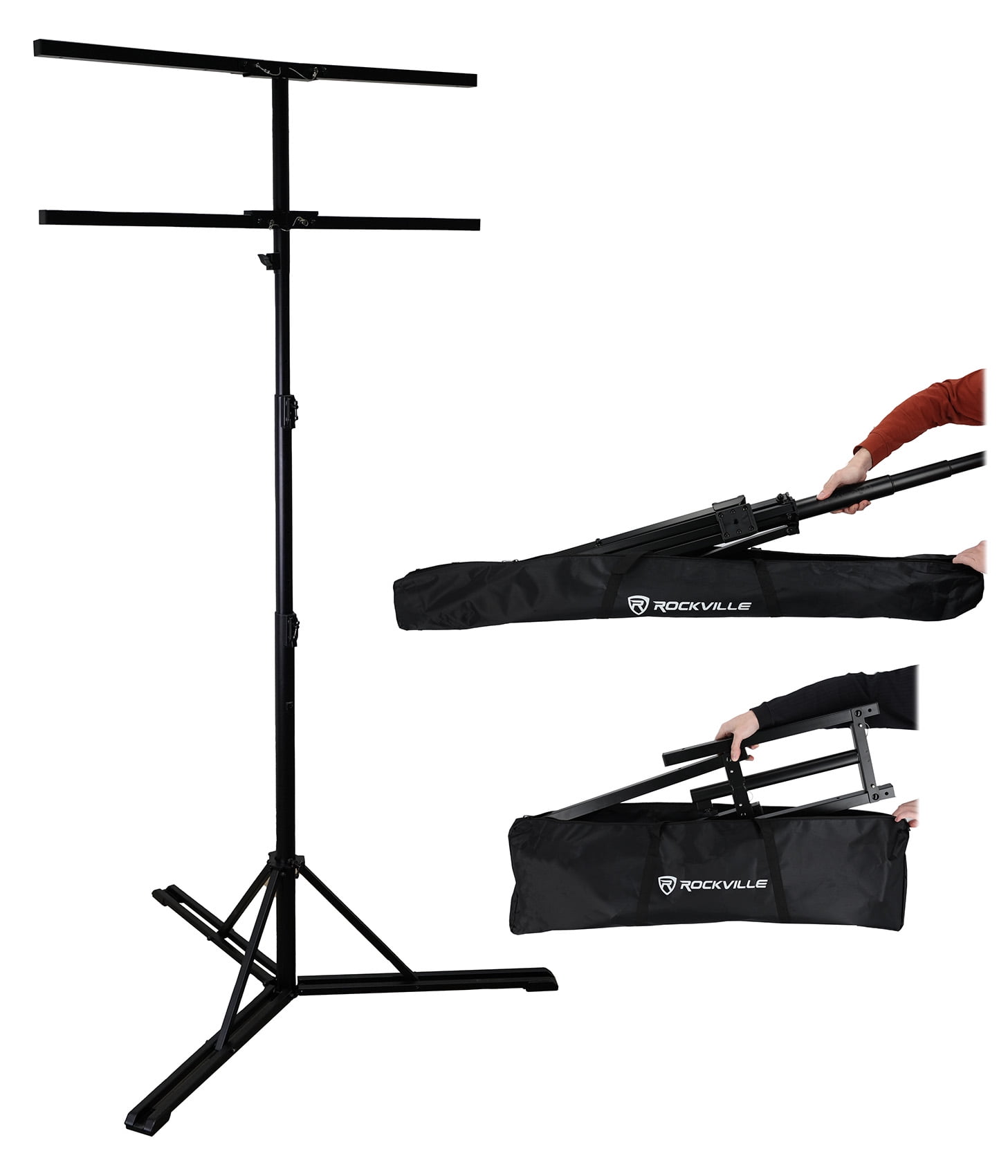 Rockville RLS6 11.5 Ft Foldable Lighting Tree Stand w/Flat-Base Legs ...