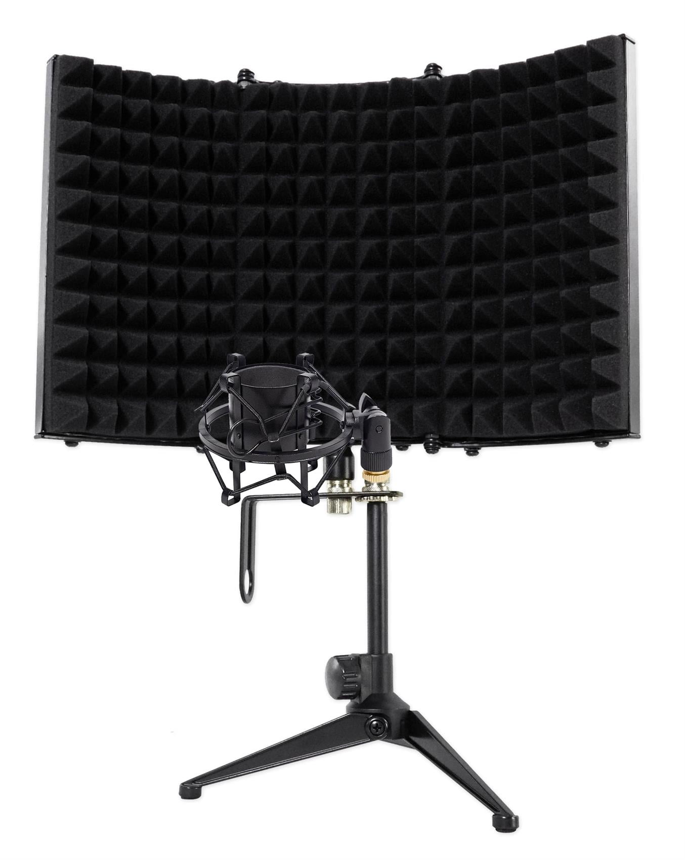 Rockville RMF1 Microphone Isolation Shield w/ Sound Dampening Foam ...