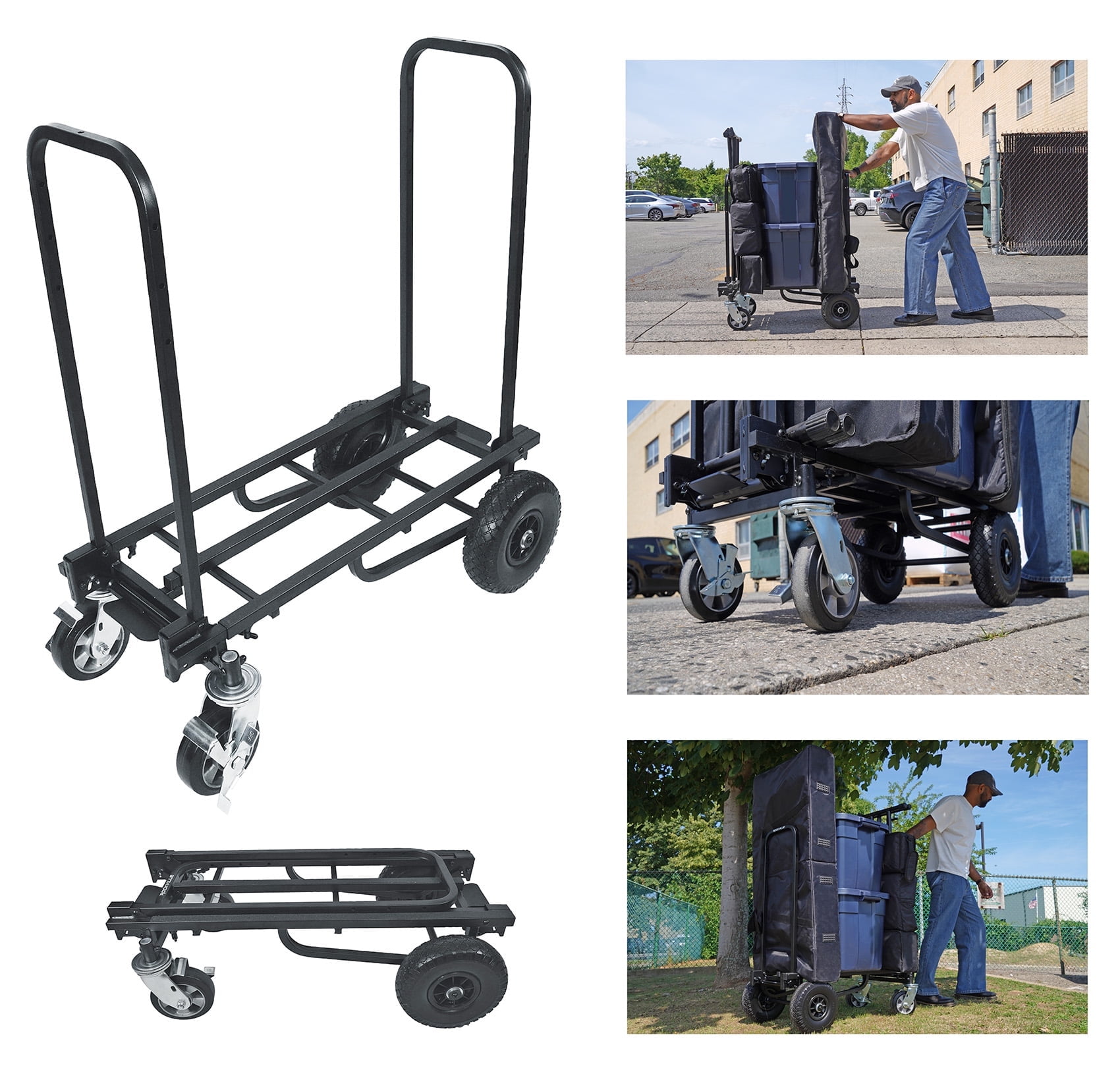 Rockville ROCK CART OFF-ROAD DJ Equipment Pro Transport Rolling Car ...
