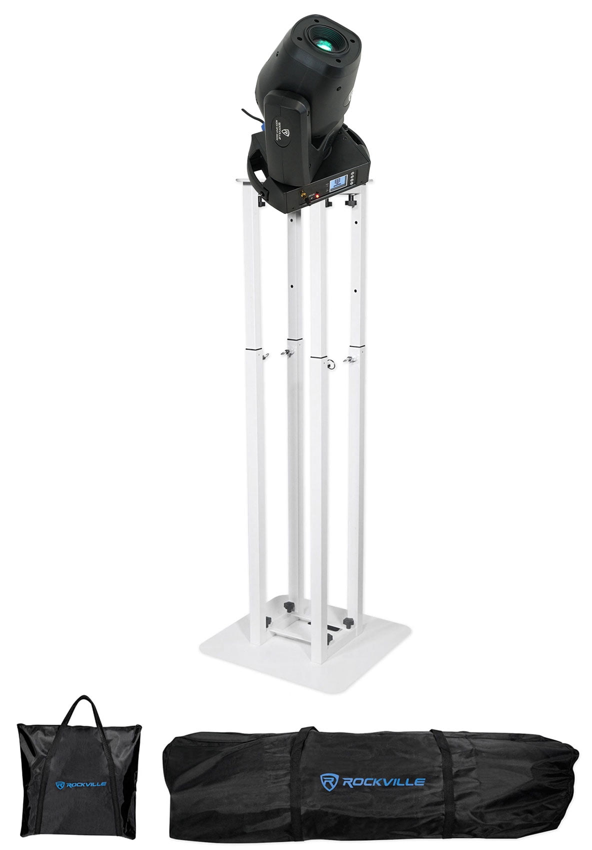 Rockville ROCK SPOT 260W DJ Moving Head Spot/Gobo Light+8 ft. White ...