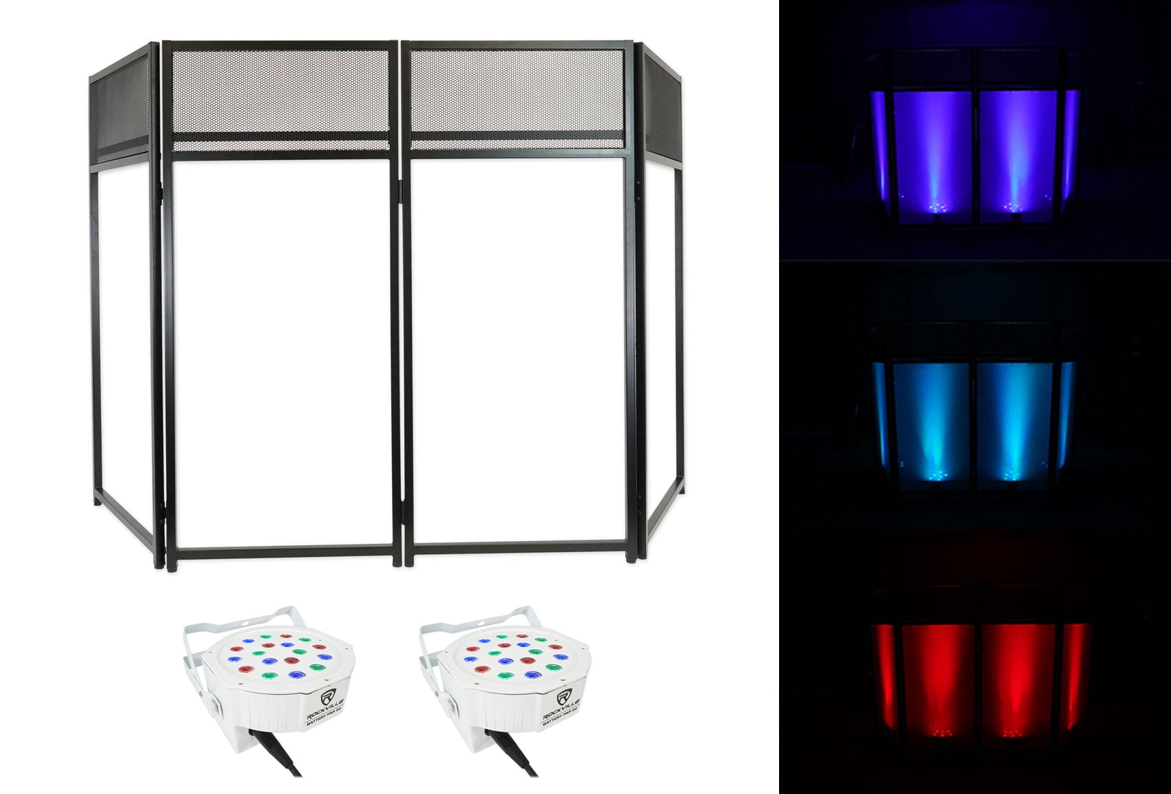 Rockville ROCKBOOTH Outdoor Backyard Party Pro DJ Booth Facade+2 ...