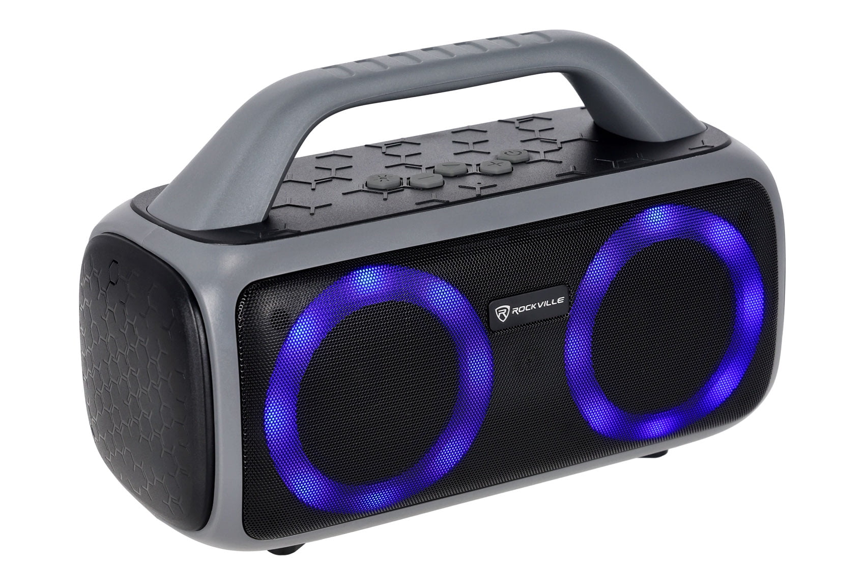 Rockville RPB50 Large and Loud Portable Bluetooth Speaker with LED+Long ...