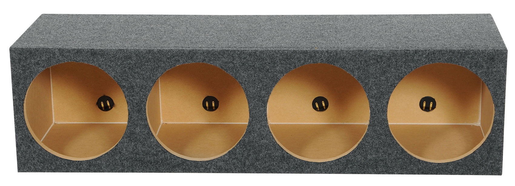 Rockville RQS12-4 4-Hole 12" Sealed Subwoofer Enclosure Sub Box, 1" MDF ...
