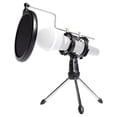 Rockville RTMS21 Desktop Tripod Microphone Stand with Pop Filter and ...