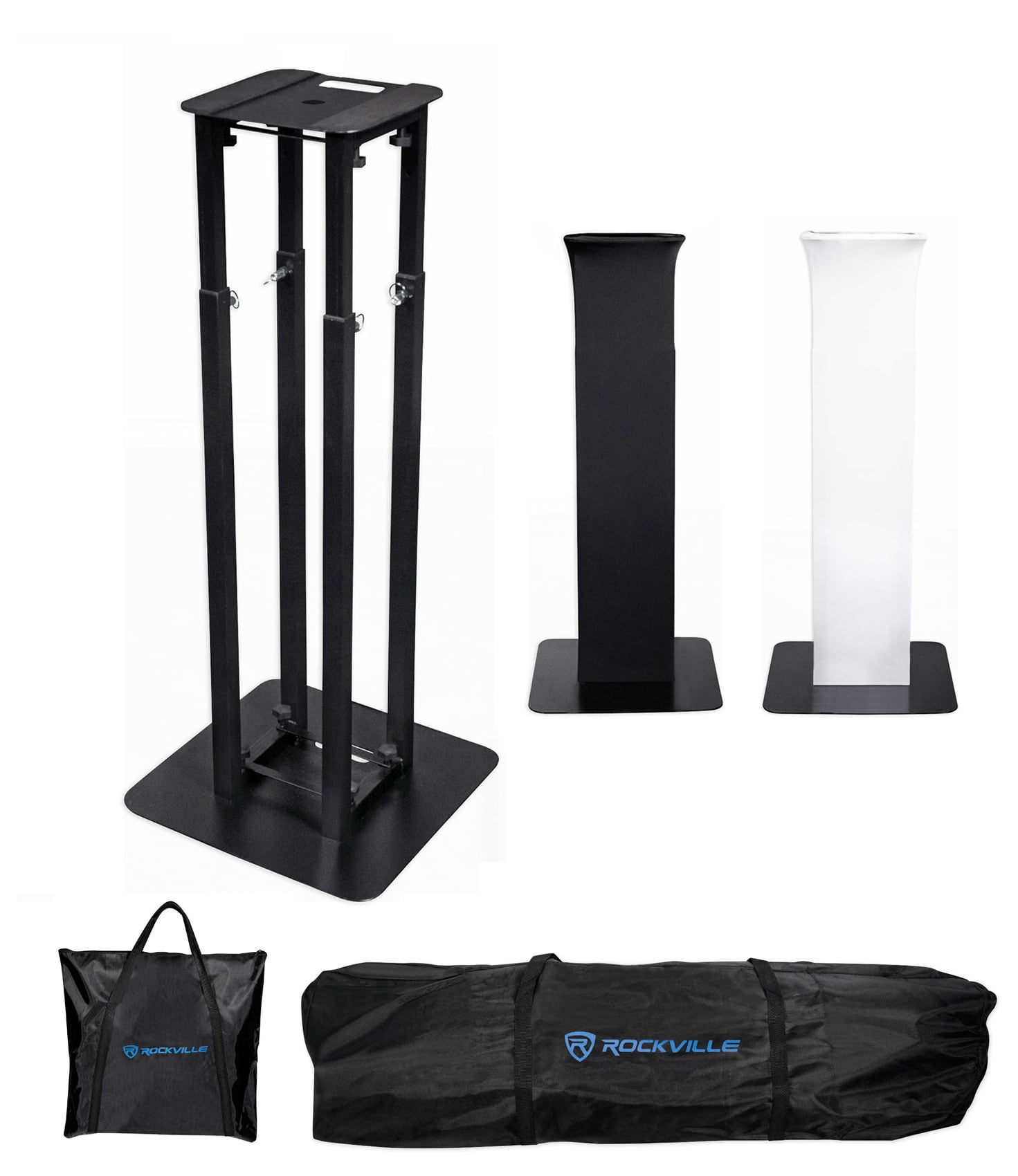 Rockville RTP32B Totem Moving Head Light Stand+Black+White Scrims+Carry ...