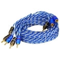 Rockville RTR124 12 Foot 4 Channel Twisted Pair RCA Cable Split Pin ...