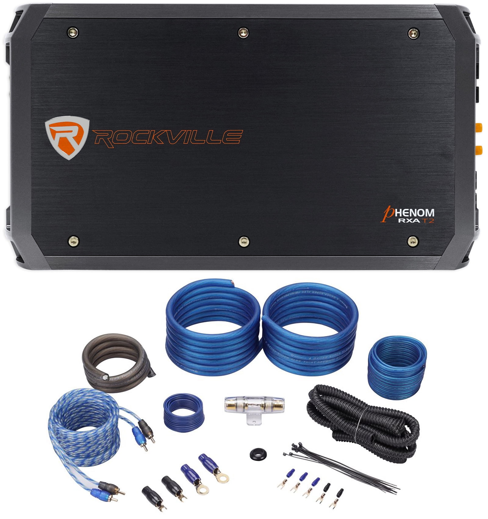 Rockville RXA-T2 2400 Watt Peak/625w RMS 2 Channel Car Stereo Amplifier ...