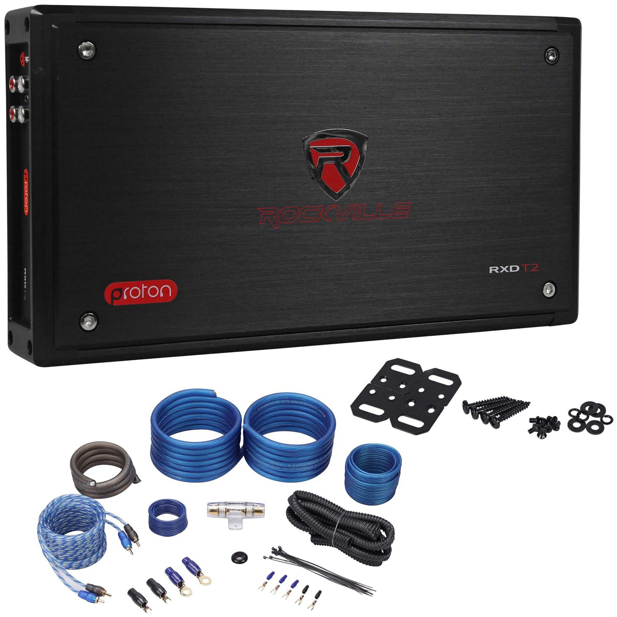 Rockville RXD-T2 Micro Car Amplifier 2400w 2 Channel 2x600W Rated+Amp ...