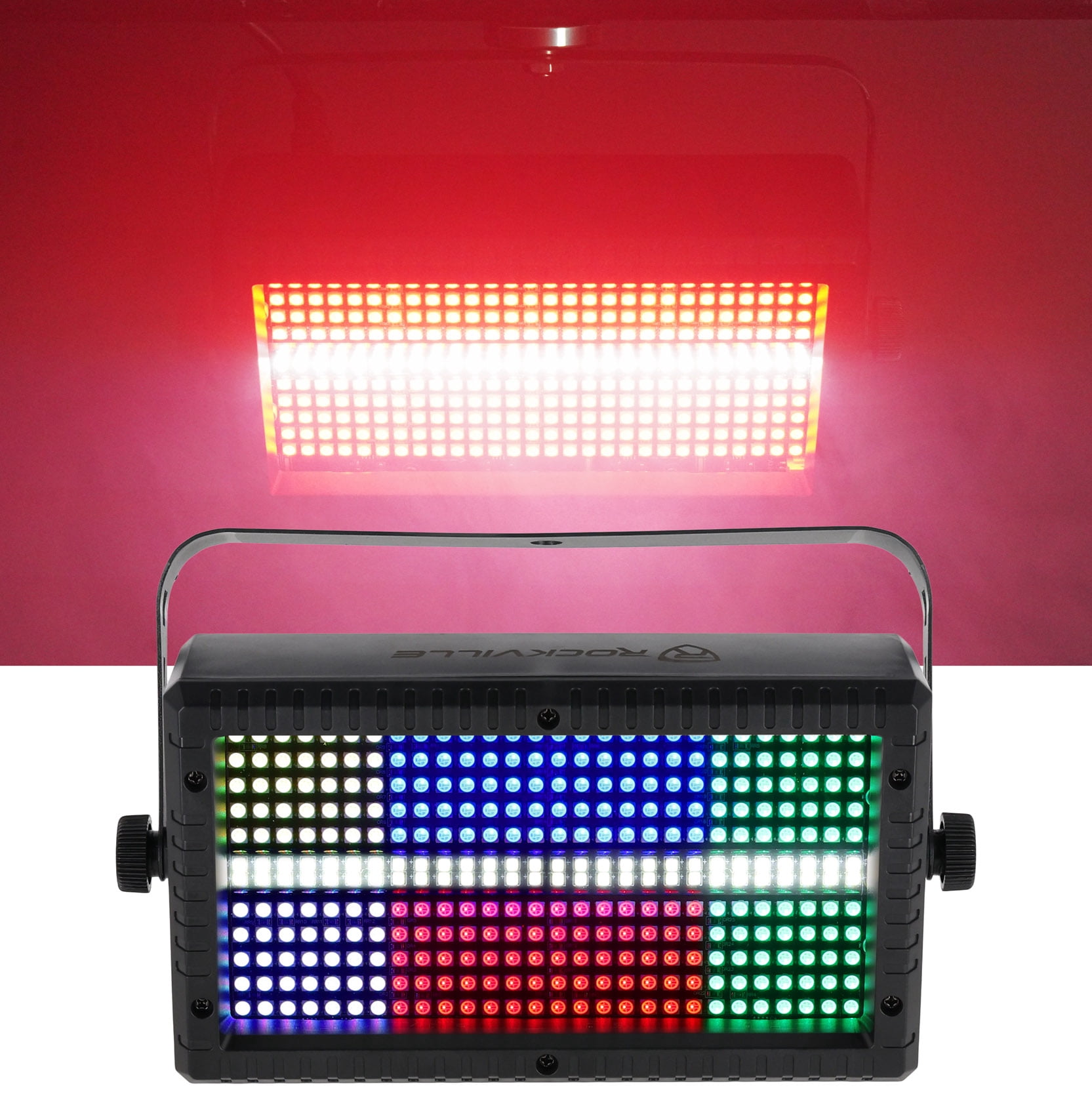 Rockville STAGE PANEL 336 DJ Visual Effect Light with DMX, Strobe, Wash ...