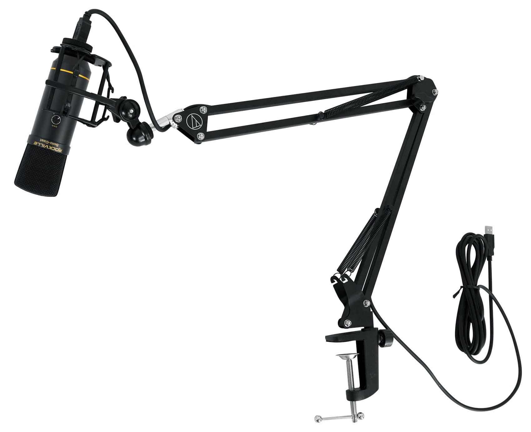 Rockville Solo-Cast Pro USB Microphone Computer Zoom Mic+Audio Technica ...