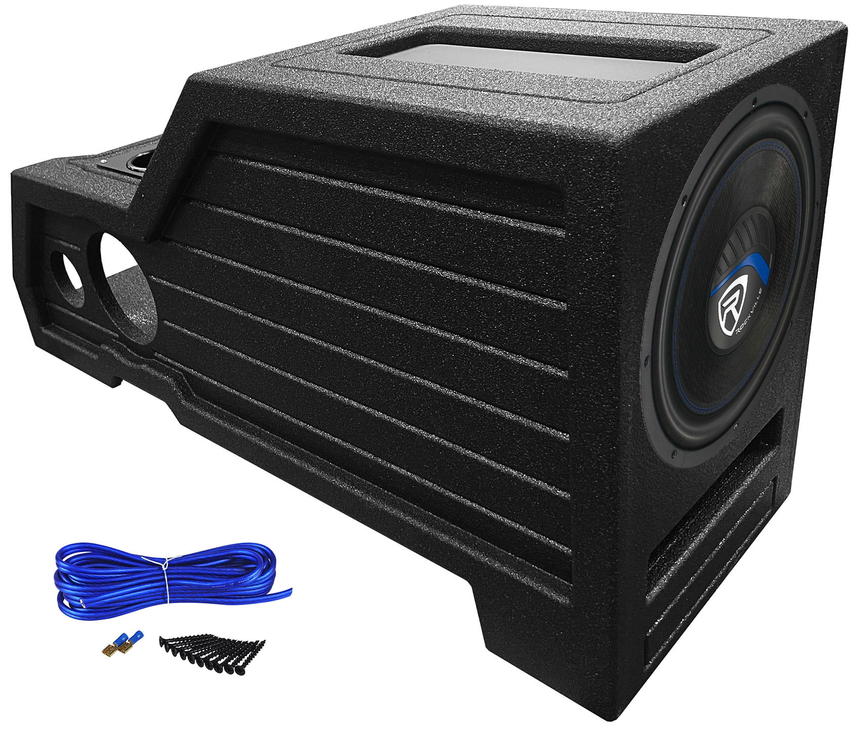 Rockville Subwoofer+Center Console Box For 2015-22 FORD F150+2017-22 ...