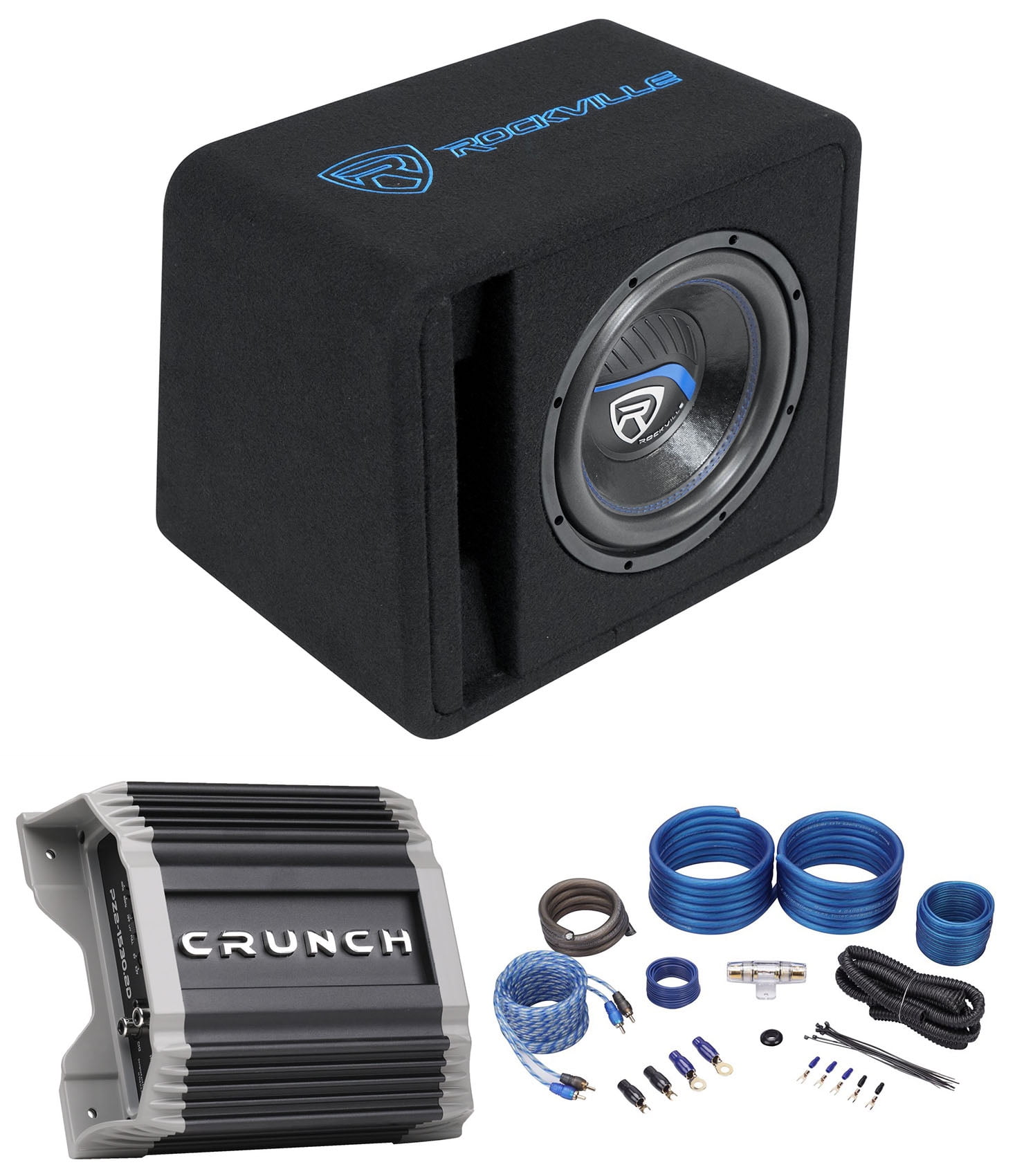 Rockville VS10K54 10" K5 1200w Car Subwoofer+Vented Sub Enclosure ...