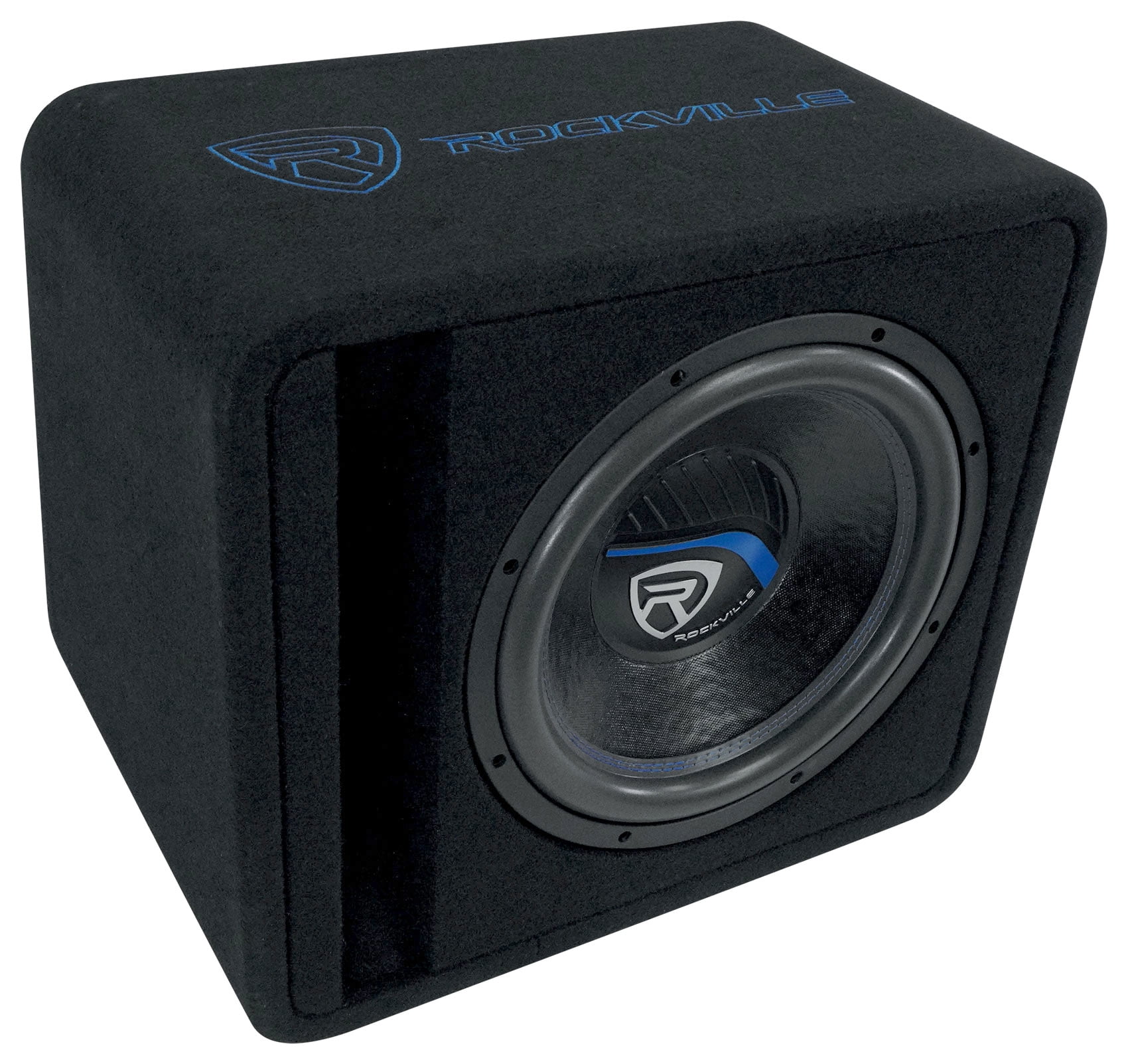 "Rockville 12"" K5 1400w Powered Car Subwoofer in Vented Enclosure Box ...