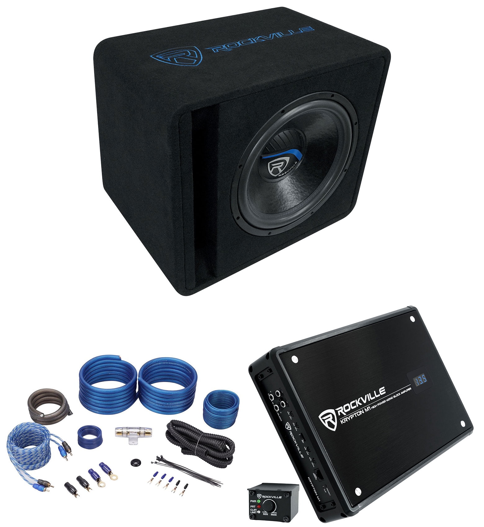 "Rockville VS15K51 15"" K5 2000w Car Subwoofer in Vented Sub Box with ...
