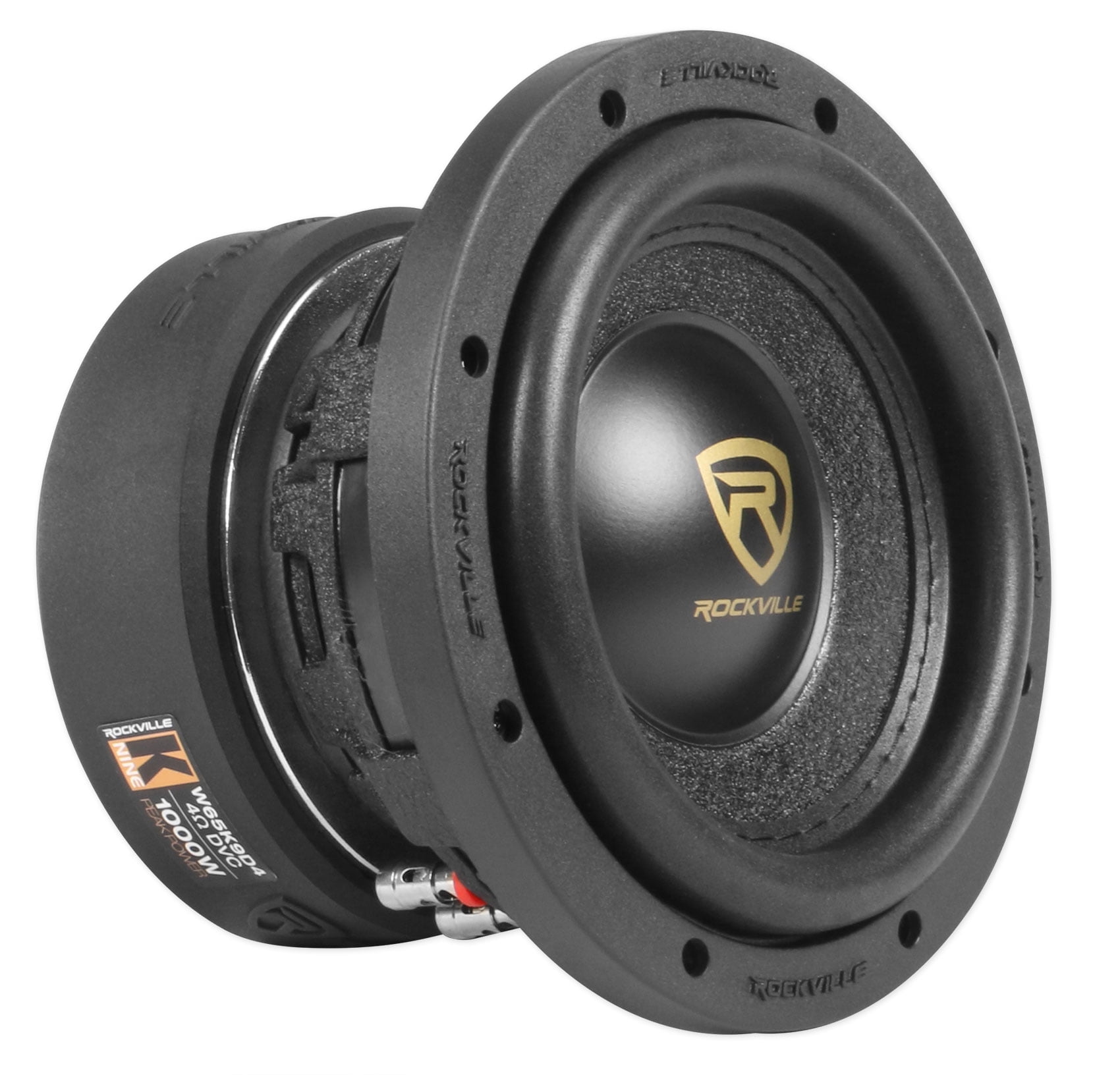 Rockville W65K9D4 6.5" Car Audio Subwoofer, Dual 4-Ohm, 1000w Peak ...