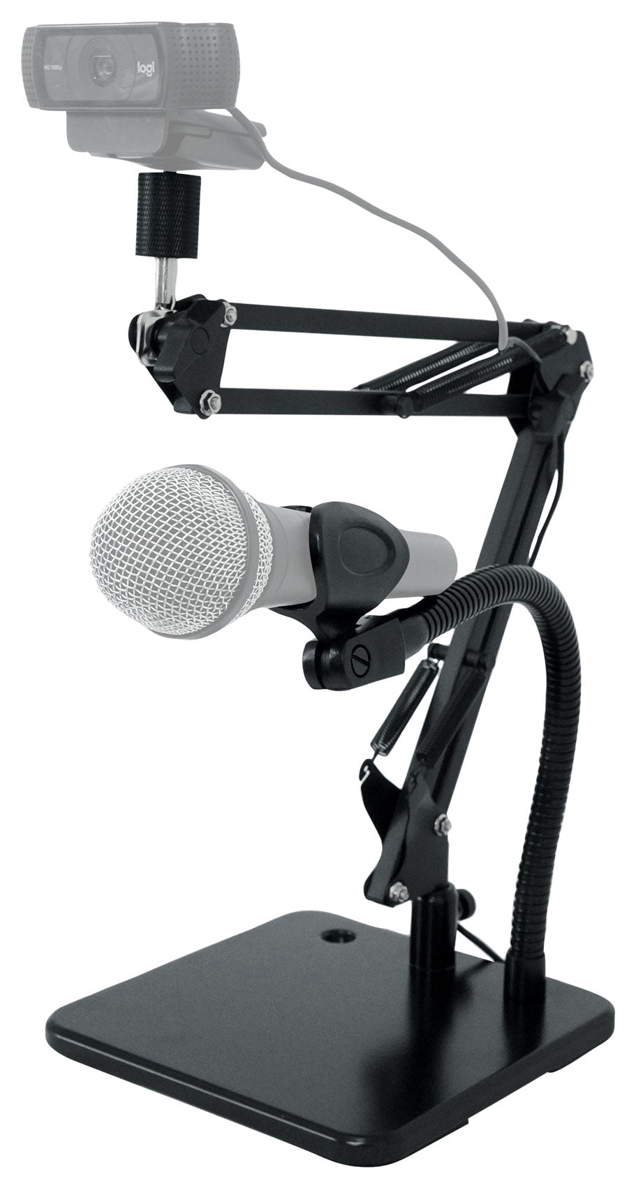 Rockville iSTAND 85 Dual Desktop Boom Arm + Gooseneck for Webcam and ...