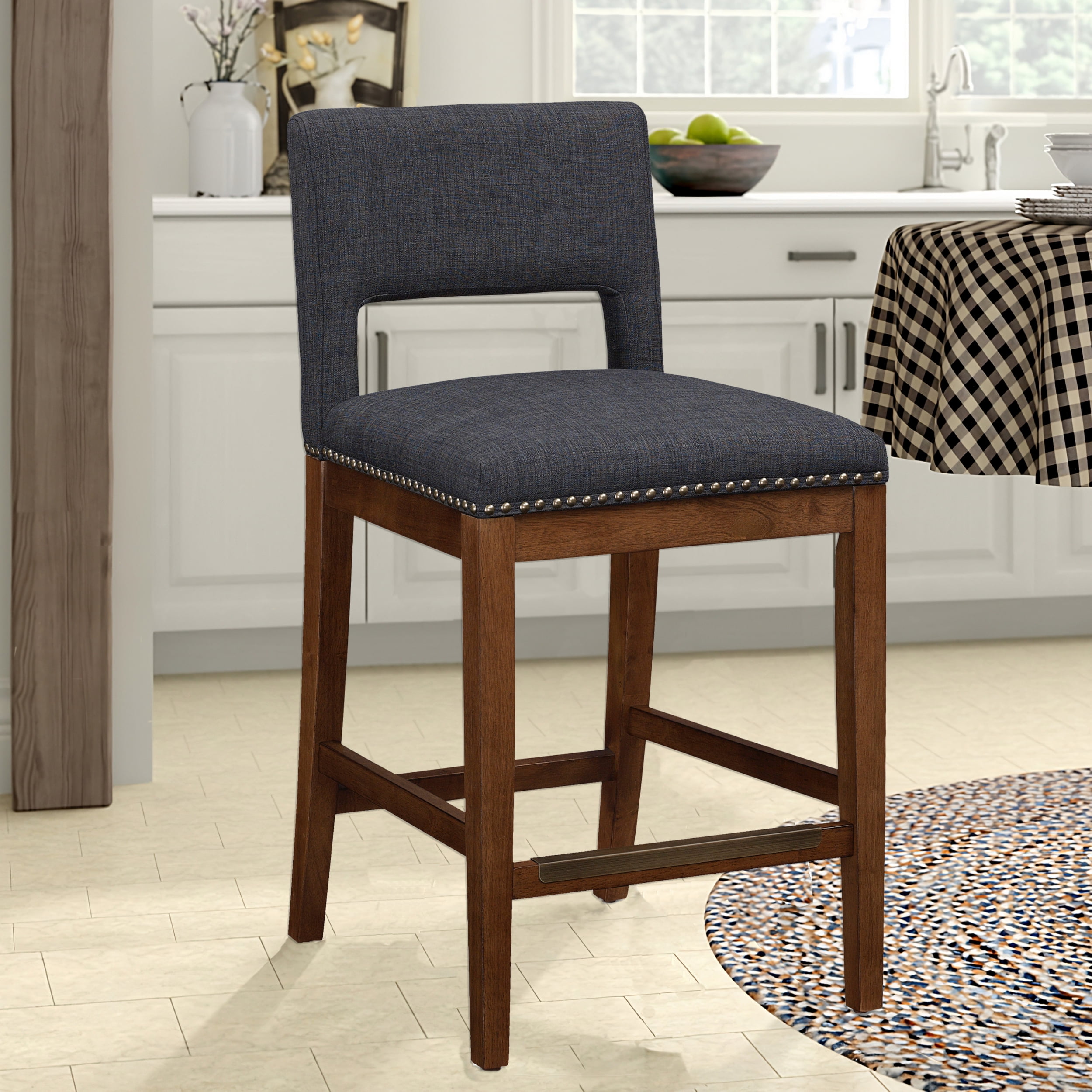 Rockwell Grey Counter Stool 81044 - Walmart.com