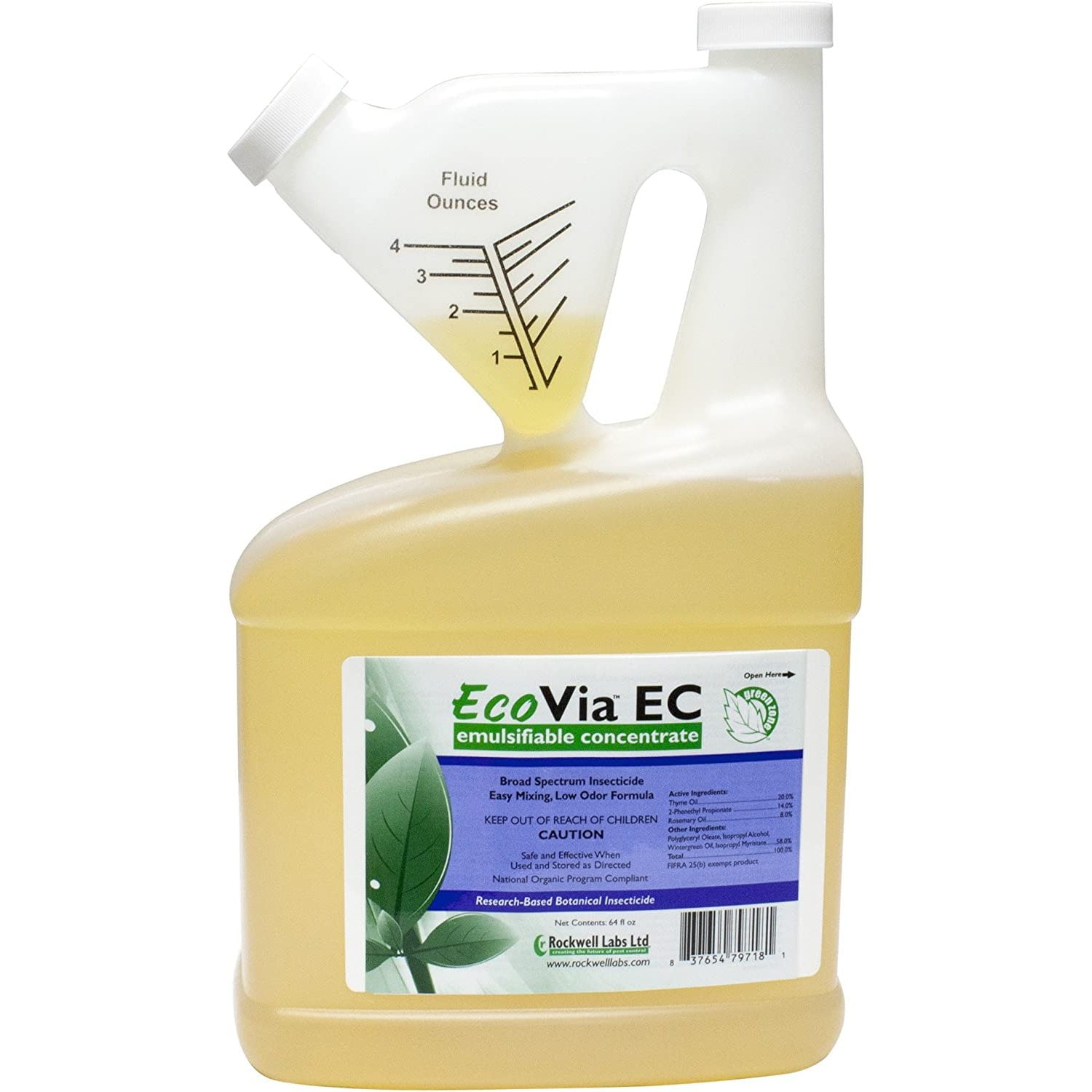 Rockwell Labs - Ecovia EC Emulsifiable Concentrate Insecticide, 64oz ...