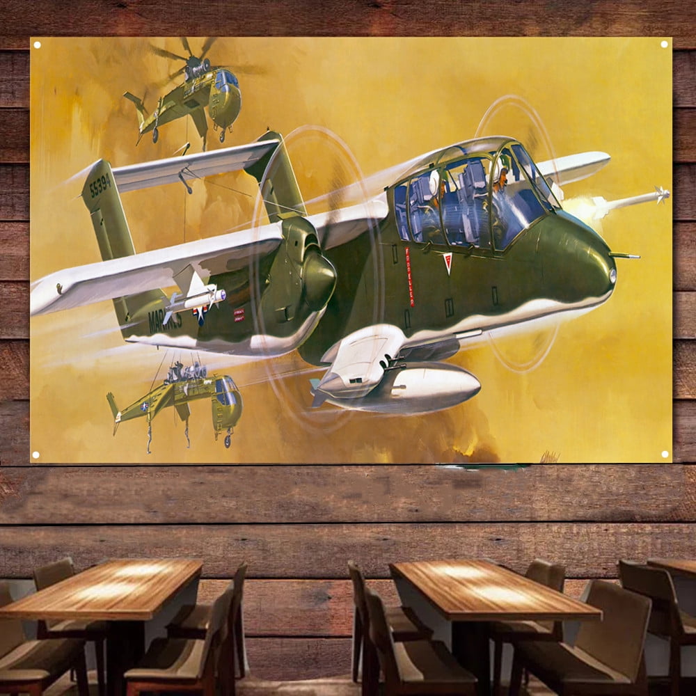 Rockwell OV-10A Bronco Fighter Banner Wall Hanging Flag - Air Force ...