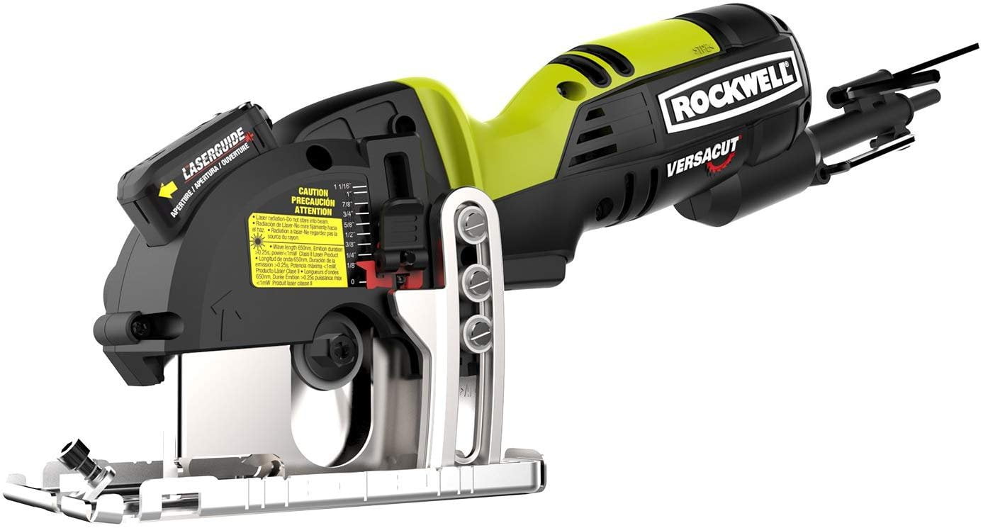 Rockwell RK3440K Versacut 4.0 Amp Ultra-Compact Circular Saw with Laser ...