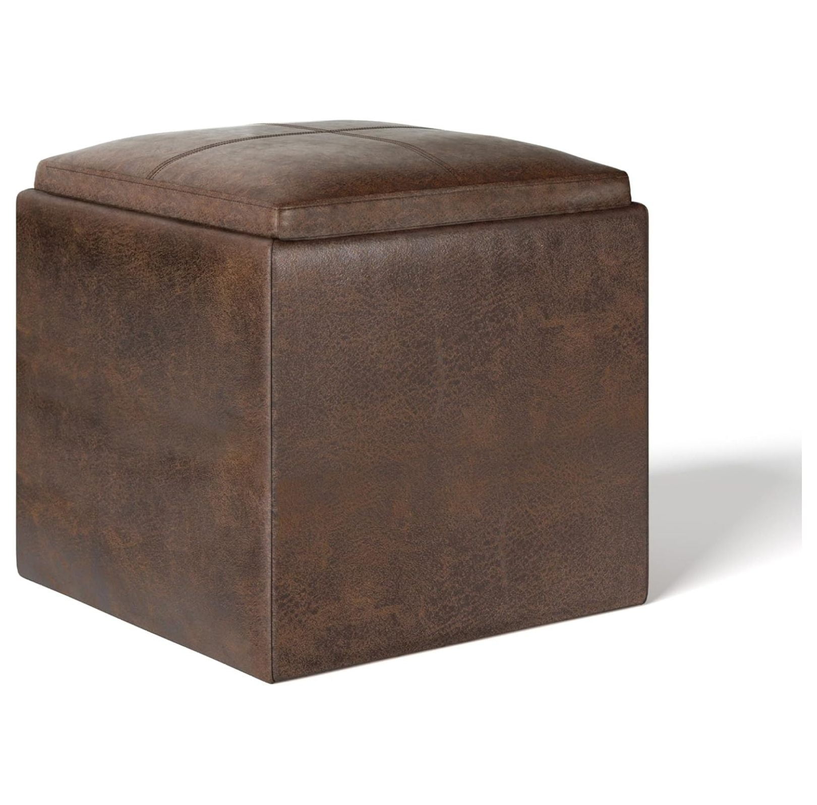 Rockwood 18 inch Wide Contemporary Square Cube Storage Ottoman with ...