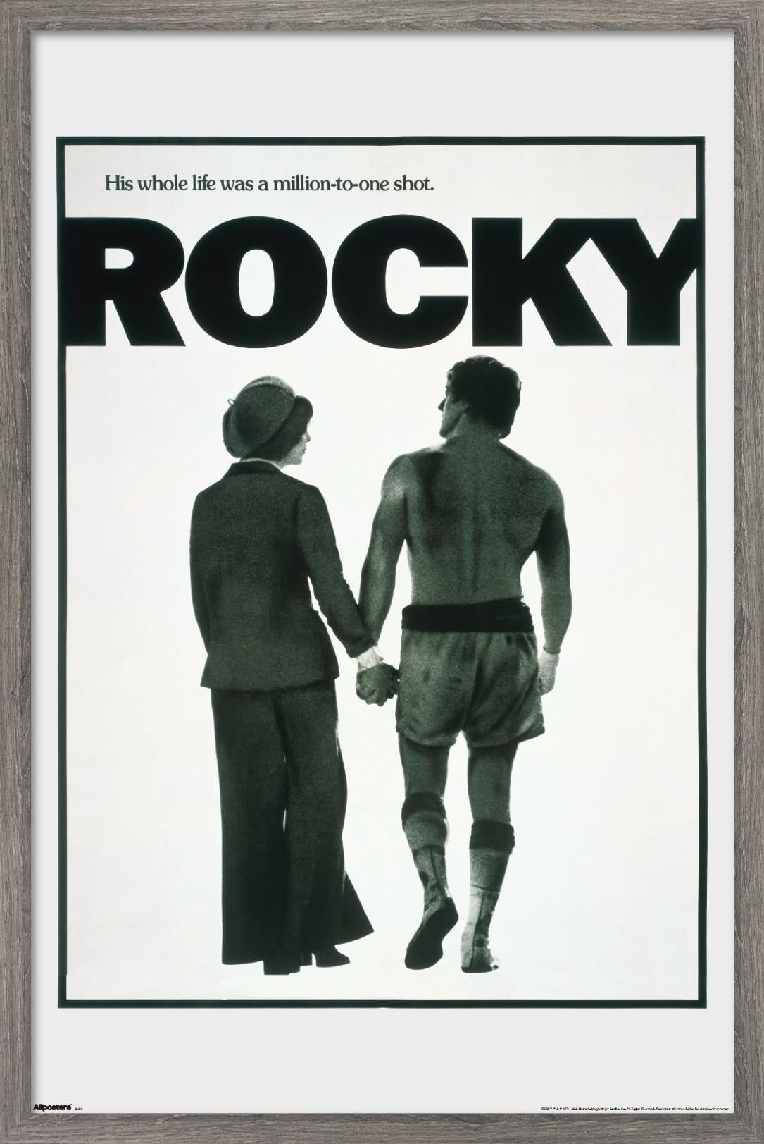 Rocky (1976) - Key Art Wall Poster, 14.725" x 22.375" Framed - Walmart.com