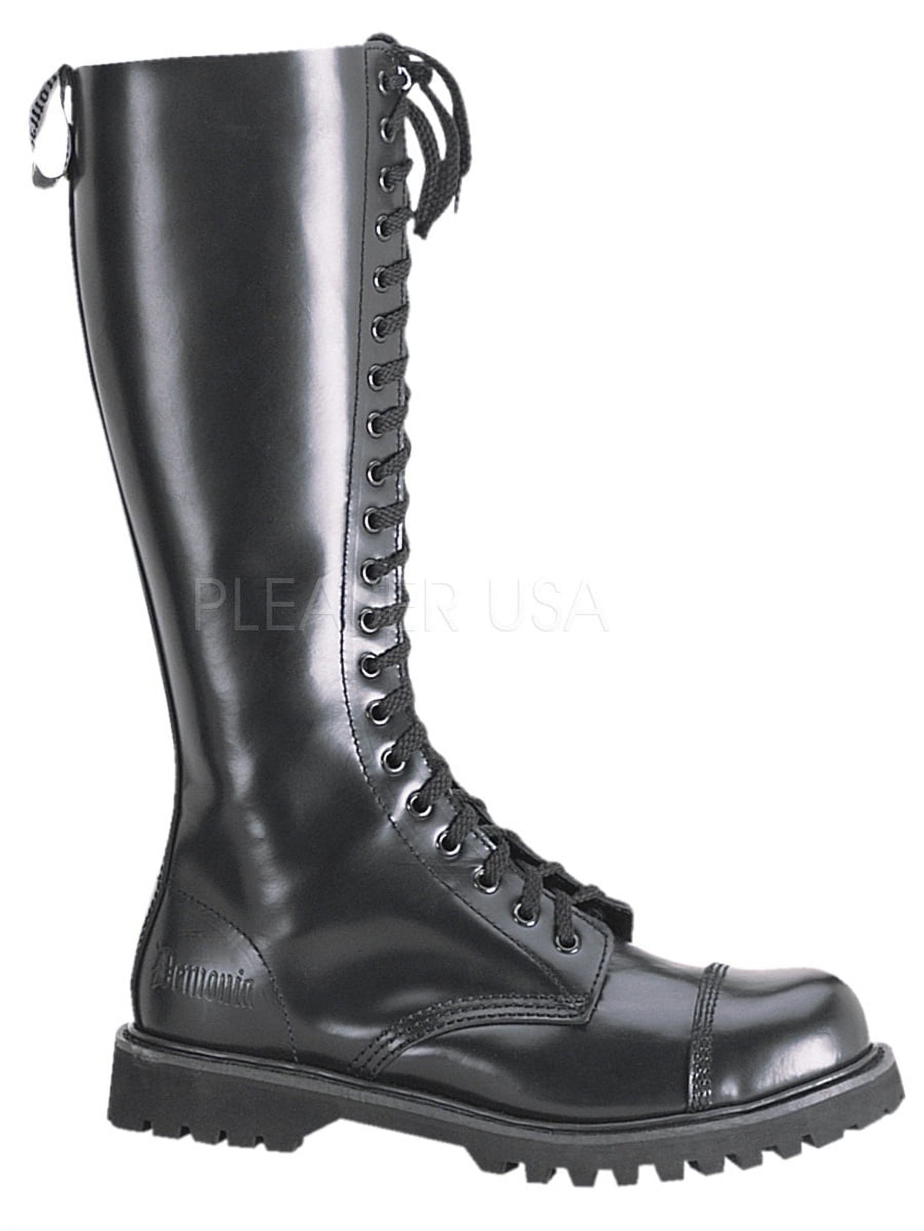 Rocky-20, 20 Eyelet Steel Toe Black Leather Knee Boot - Walmart.com
