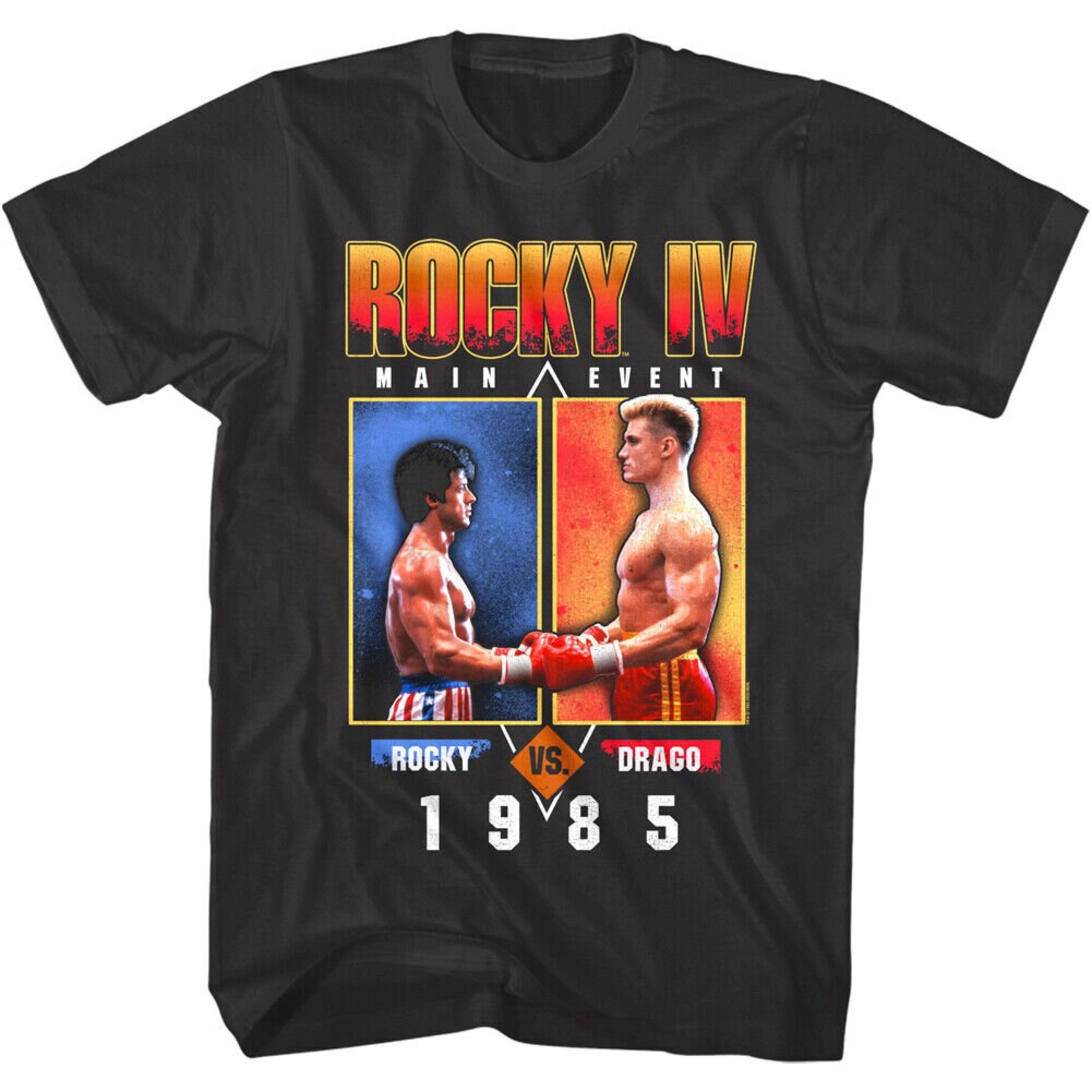 Rocky 4 T-Shirt Balboa Versus Ivan Drago 1985 Poster Men's Tees ...