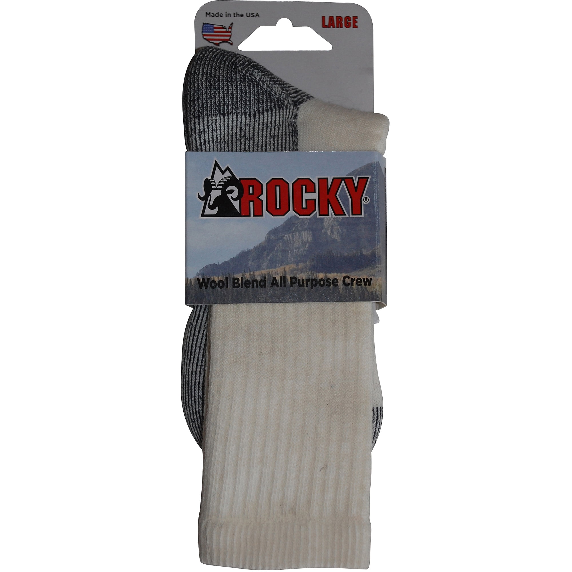 Rocky All-Purpose Wool Blend Crew Socks - Walmart.com