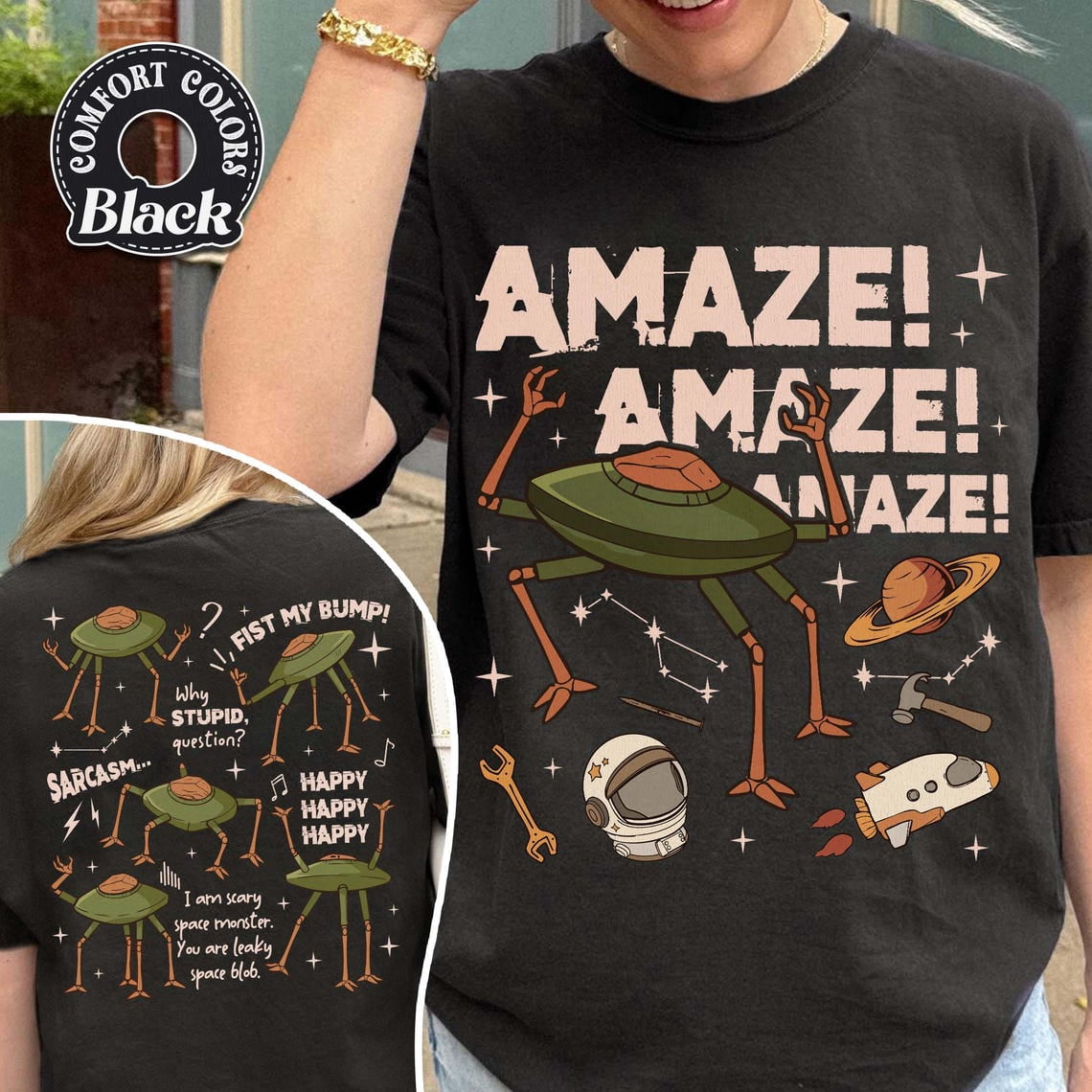 Rocky Amaze Amaze Amaze T-Shirt, Hail Mary Book Shirt, Retro Alien Tee ...