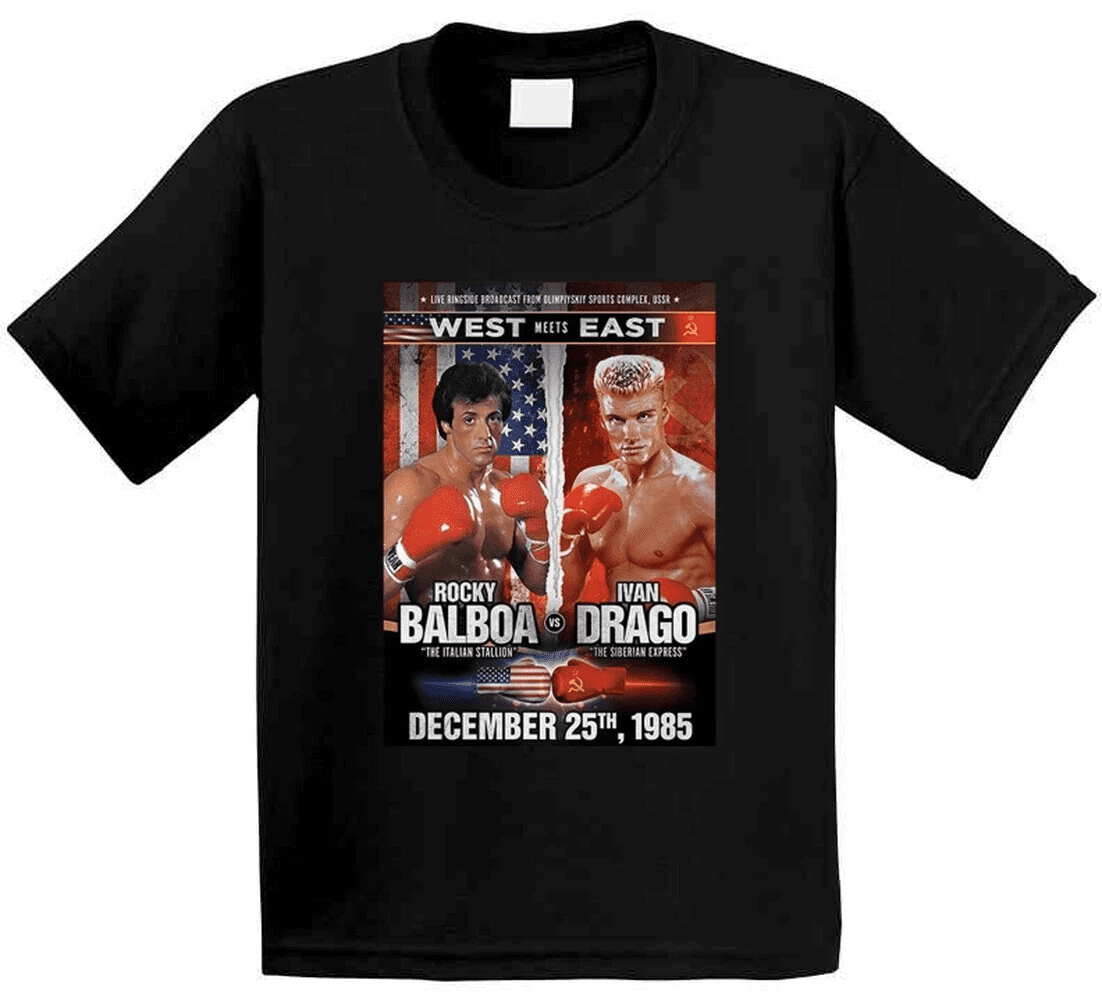 Rocky Balboa Vs Ivan Drago Boxing Match T Shirt - Walmart.com