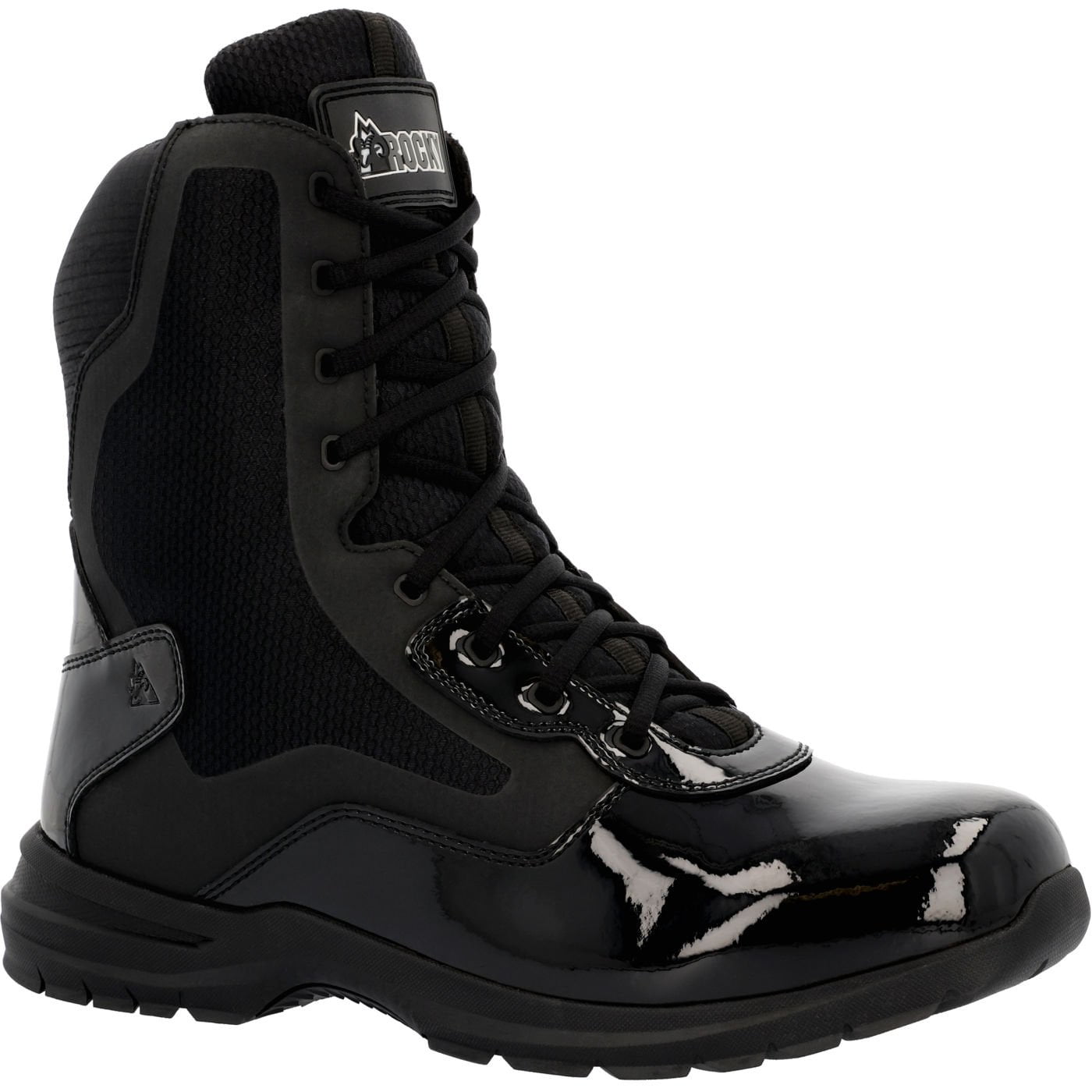 Rocky Cadet 8" Black Side Zip Public Service Boot - Walmart.com