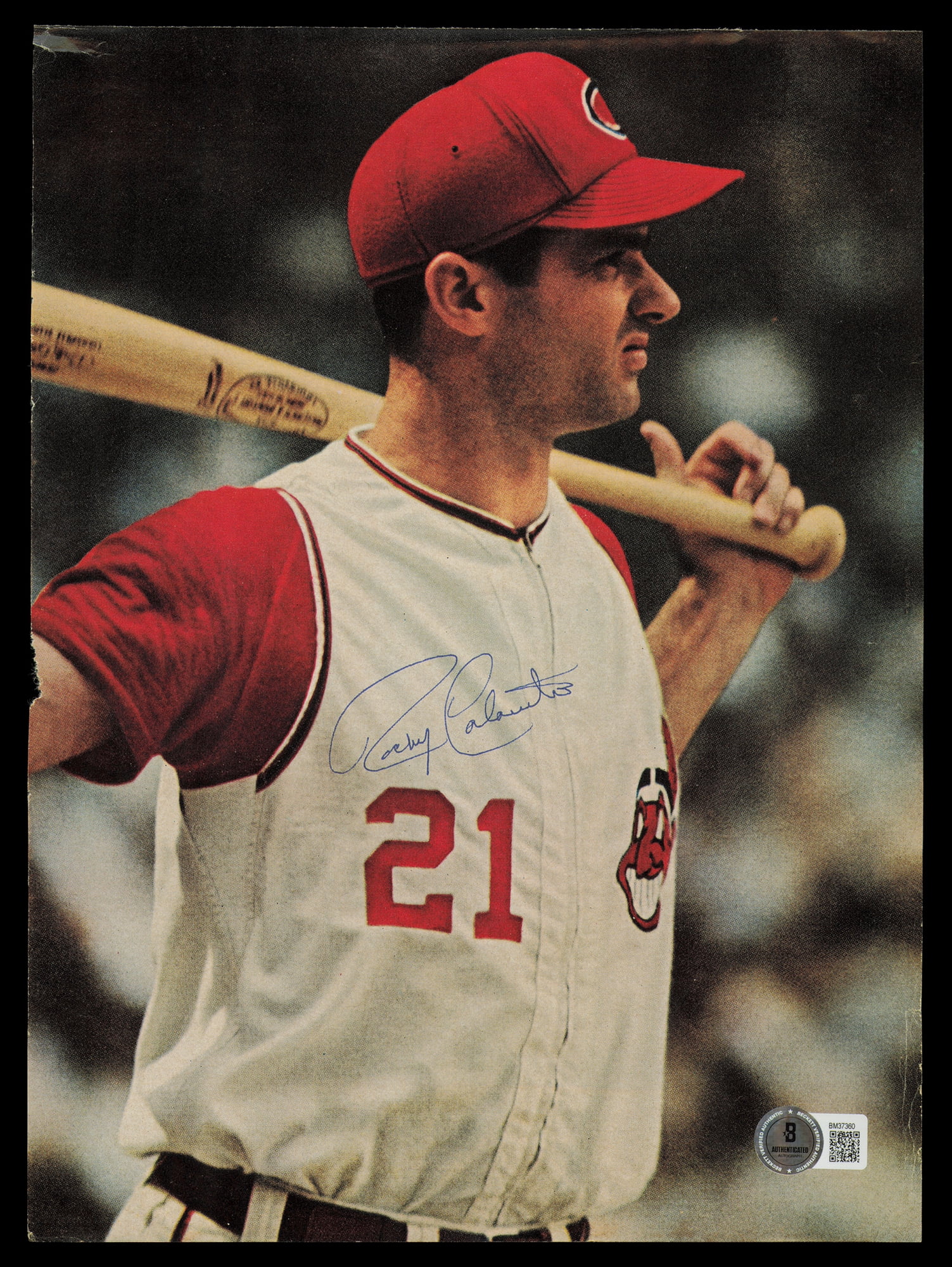 Rocky Colavito Autographed 8.5x11.5 Magazine Page Photo Cleveland ...