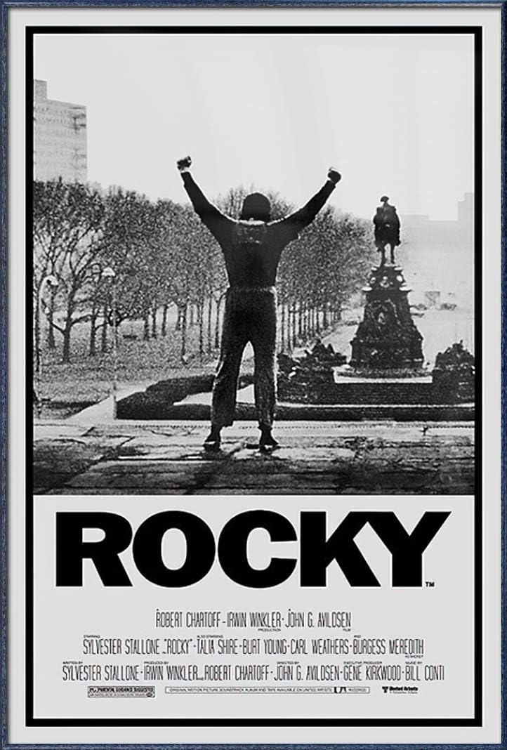 Rocky - Framed Movie Poster (Regular Style - Victory Pose) (Size: 24" x ...