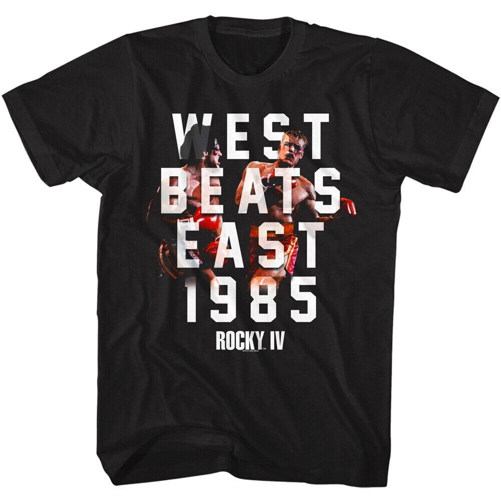 Rocky IV West Beats East Men's T Shirt Boxing Balboa Ivan Drago Victory ...