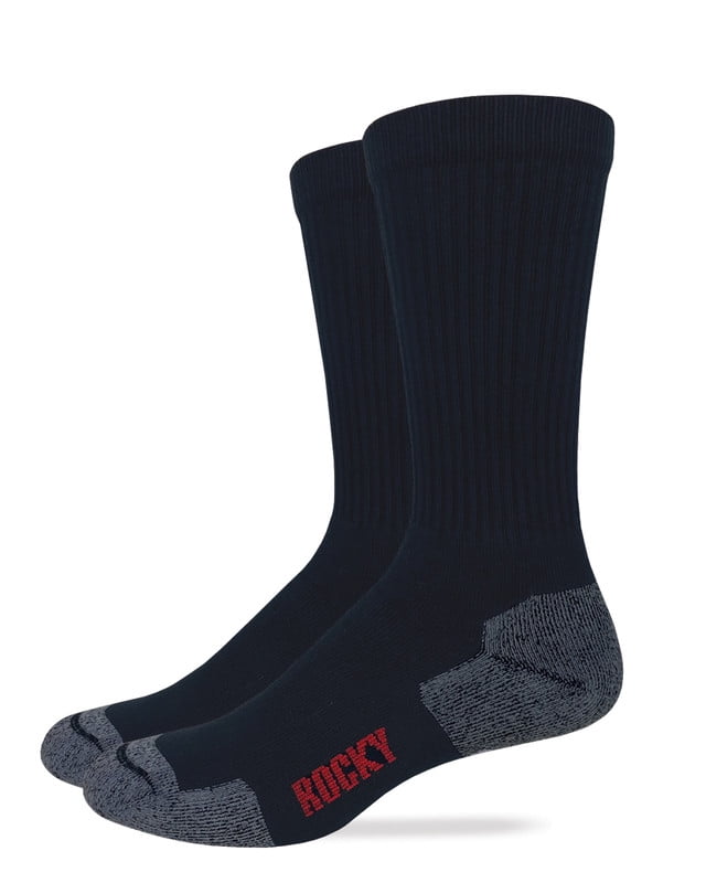 Rocky Mens Ultra Dri Cushioned Crew Socks 2 Pair Pack - Walmart.com