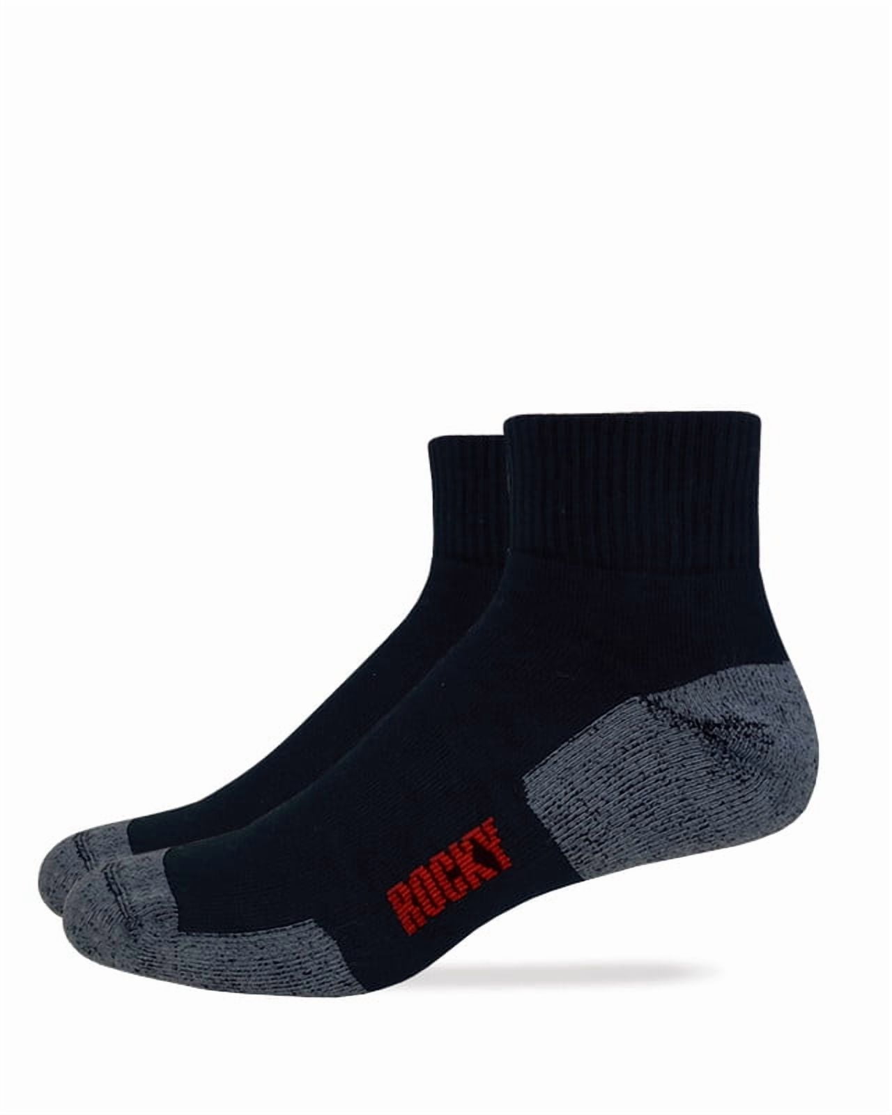 Rocky Mens Ultra Dri Cushioned Quarter Socks 2 Pair Pack - Walmart.com