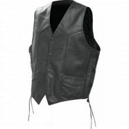 Rocky Ranch Hides™ Rock Design Genuine Hog Leather Biker Vest - Walmart.com