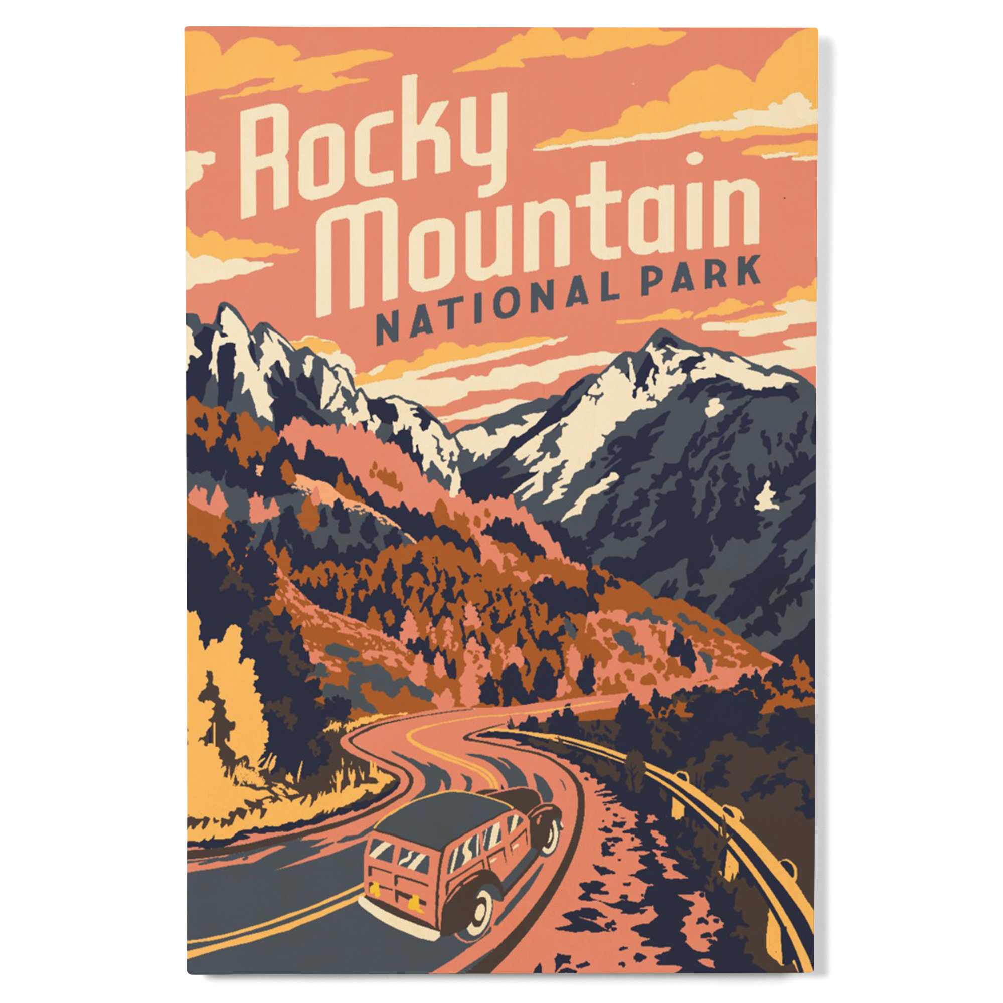 Rocky Mountain National Park, Colorado, Explorer Series Birch Wood Wall ...