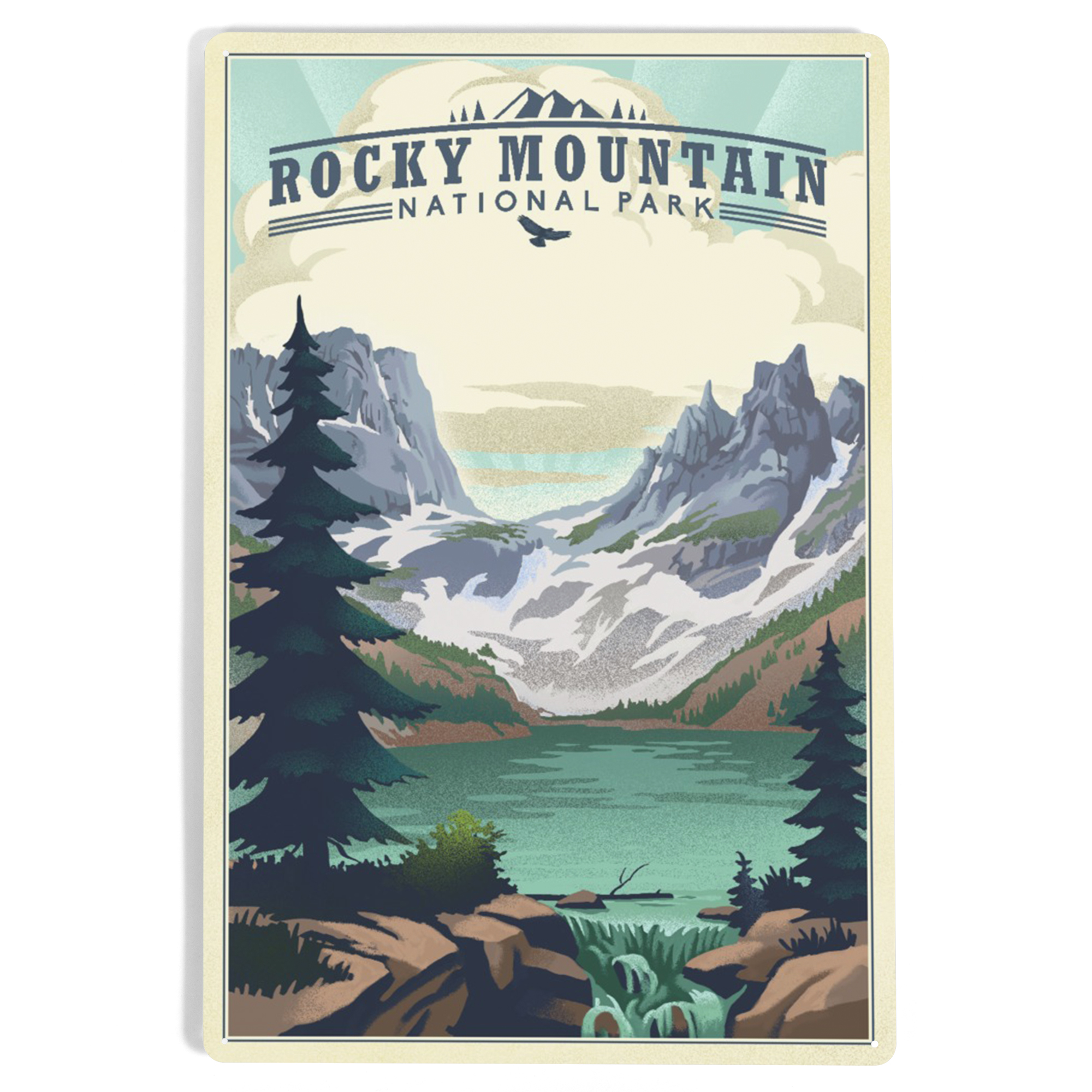 Rocky Mountain National Park, Colorado, Lake, Lithograph (12x18 ...