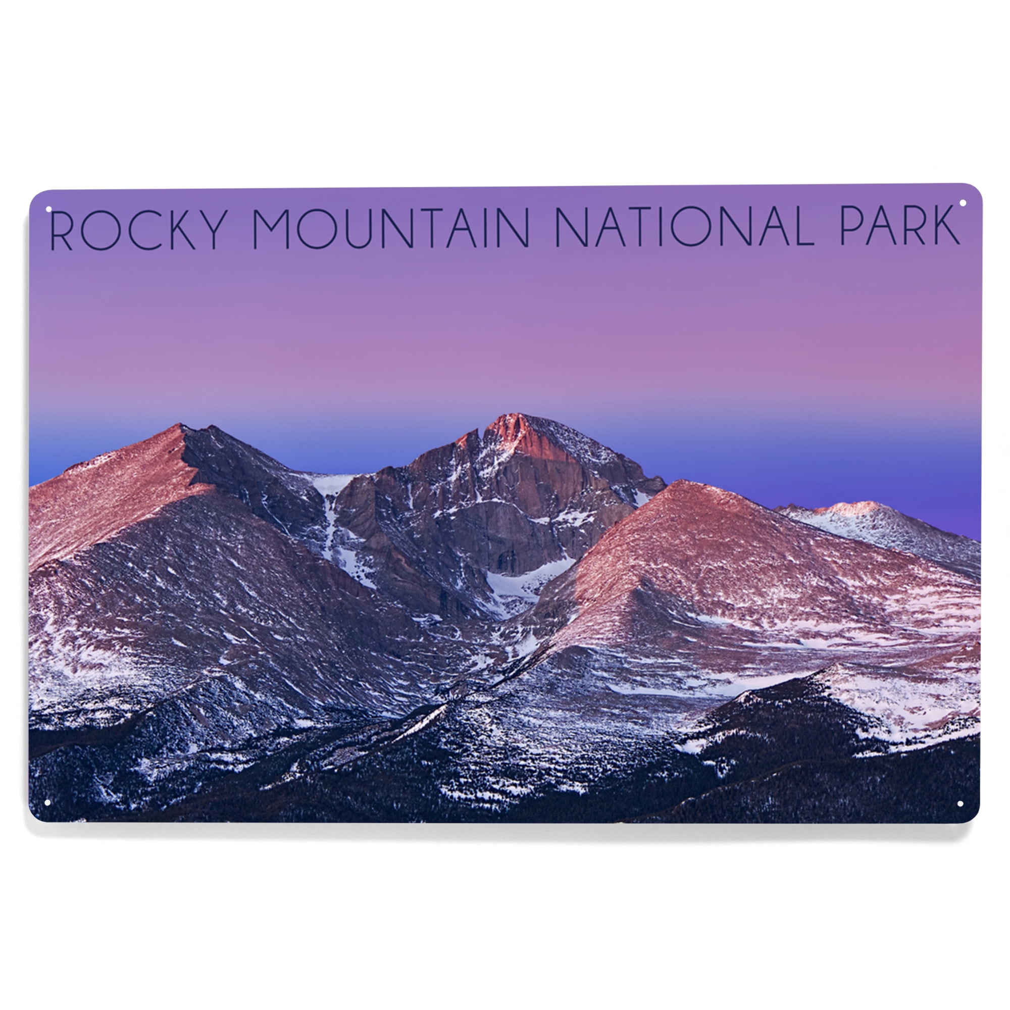 Rocky Mountain National Park, Colorado, Purple Sky and Snowy Peaks ...