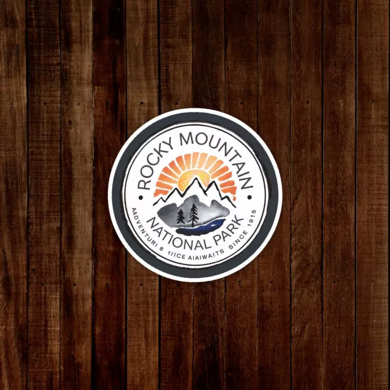 Rocky Mountain National Park Retro Adventure Sticker - Hiking & Camping ...