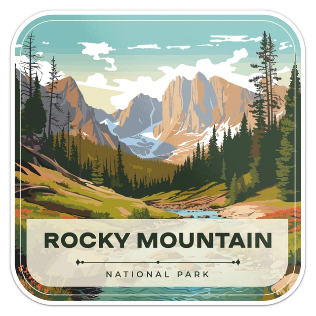 Rocky Mountain National Park Usa Decal Sticker Phone Decal Water Bottle ...