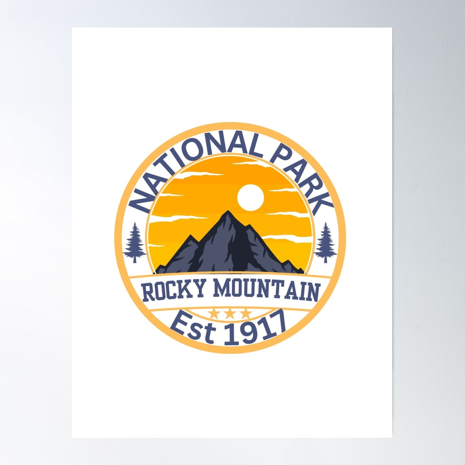 Rocky Mountain National State Park Classic Poster Wall Art, Modern Wall Decor, 16x24 UNFRAMED ...